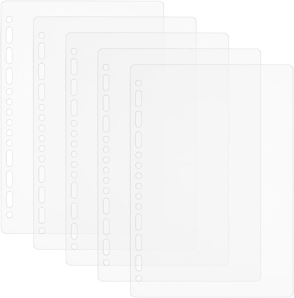 DIY 20 Sheets A5 Binder Planner Dividers PP Plastic Clear Binder ...