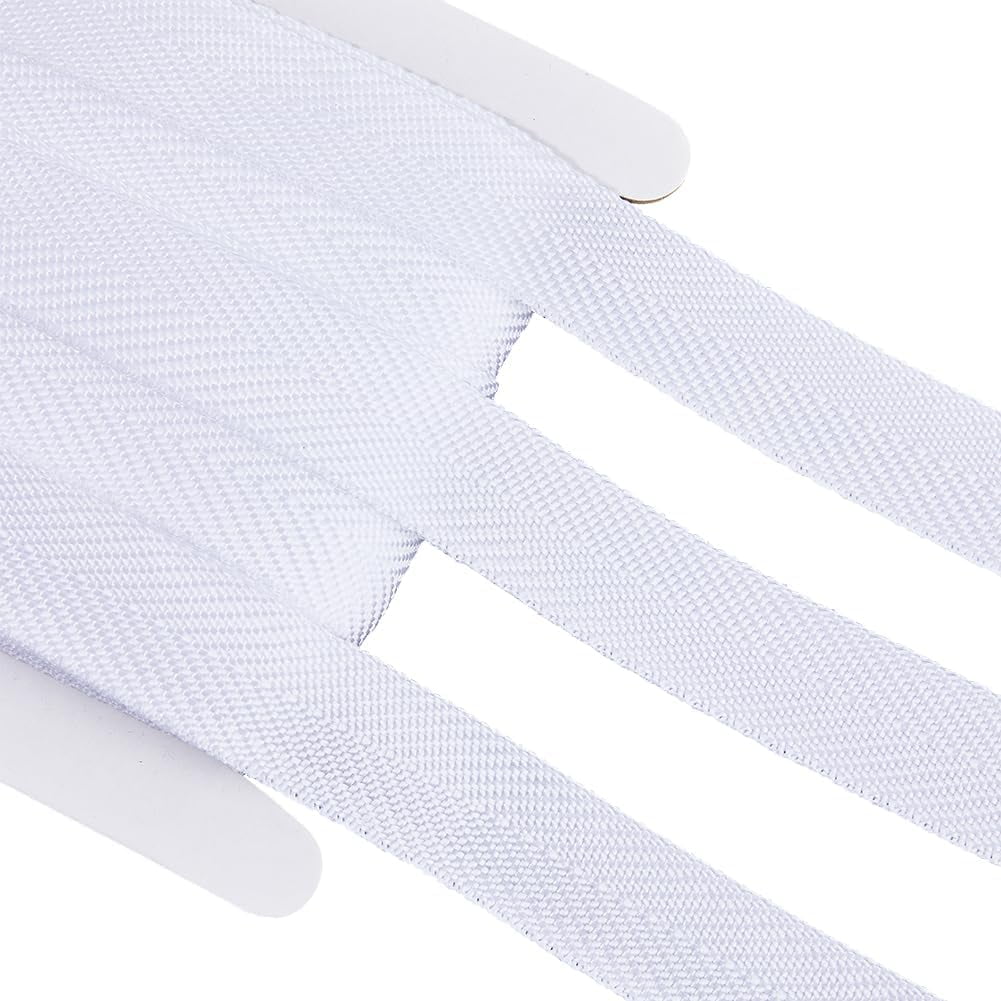 DIY 20 Yards Bias Binding Tape 22mm Wide Book Binding Headbands White ...