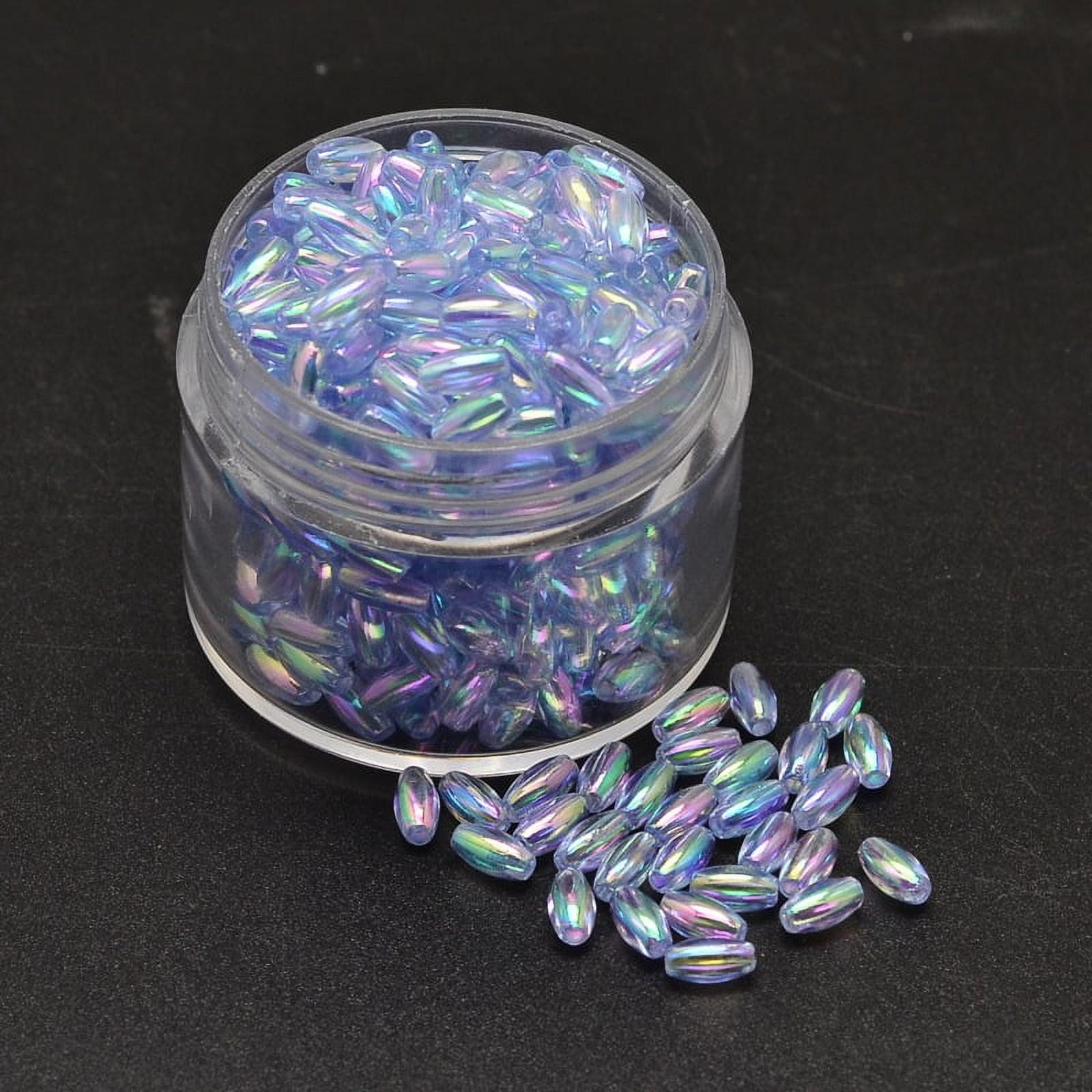 DIY 200pc AB Color Plated Rice Electroplated Eco-Friendly Transparent ...