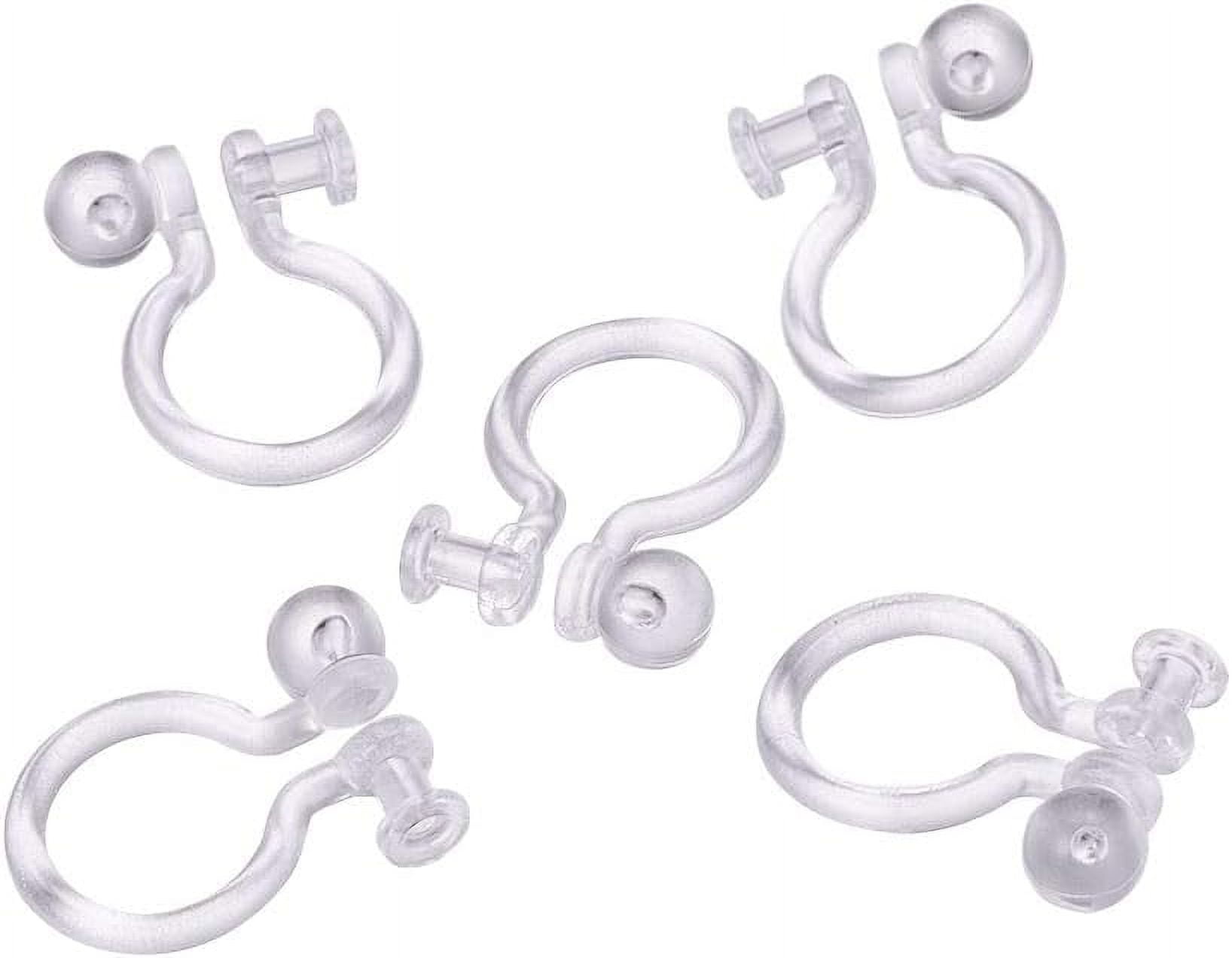 DIY 200pcs Plastic Clip-on Earring Components Earring Cabochons Setting ...