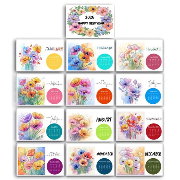 DIY 2026 Diamond Art Desk Calendar Kit - Walmart.com