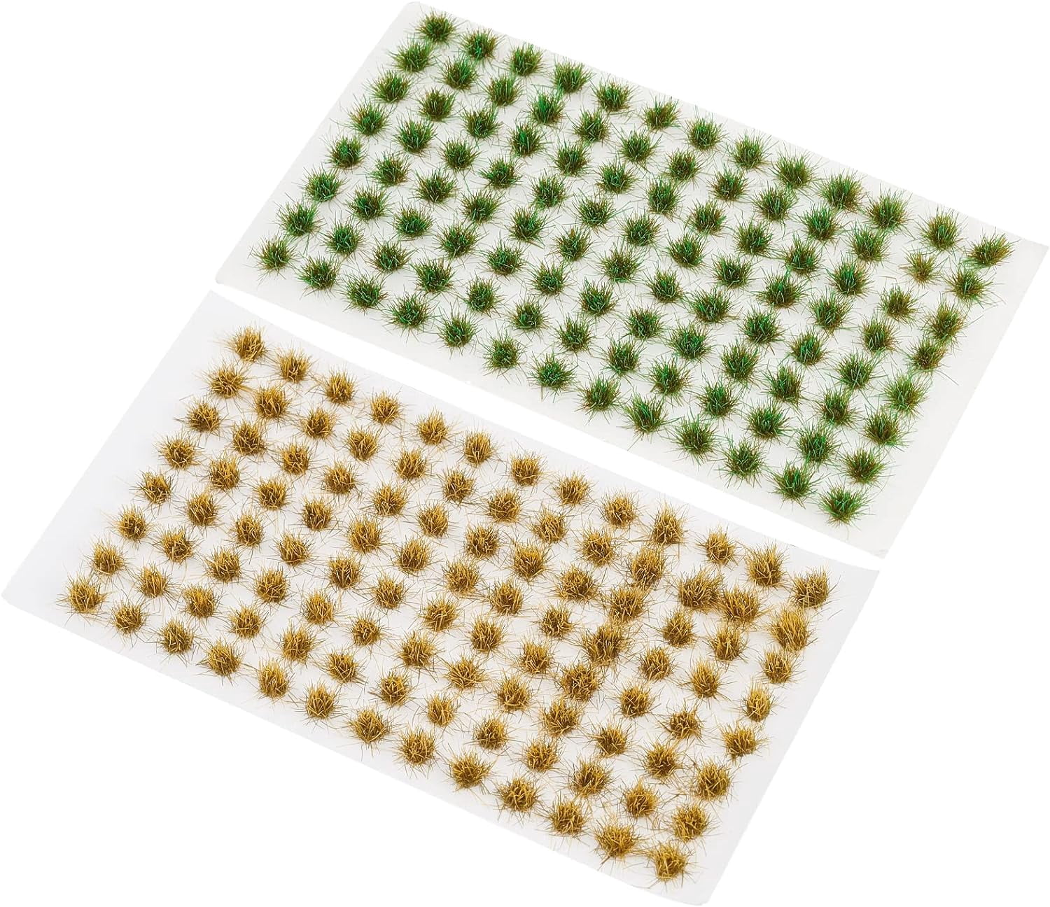 208 Pcs 2 Colors Green Yellow Miniature Grass Tufts Model Grass 3x3x6mm ...