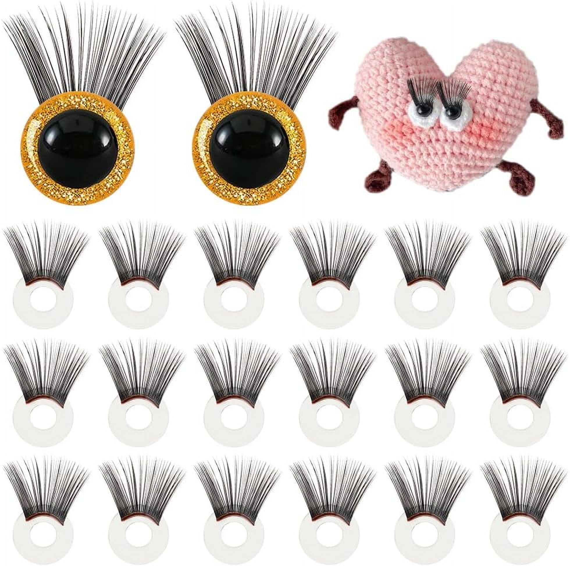 DIY 20pcs Safety Eye Lashes Doll Eyelashes Eye Make Up Accessories ...