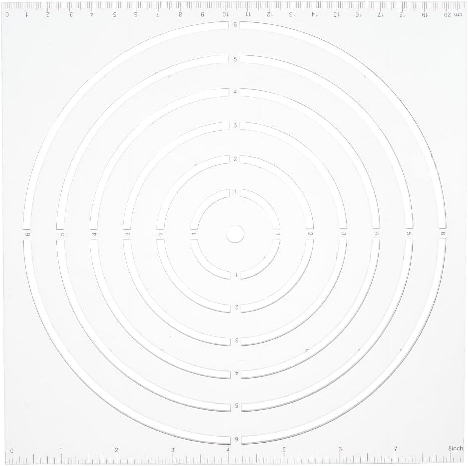 DIY 21cm Clear Acrylic Quilting Ruler Round Patchwork Ruler Circles ...