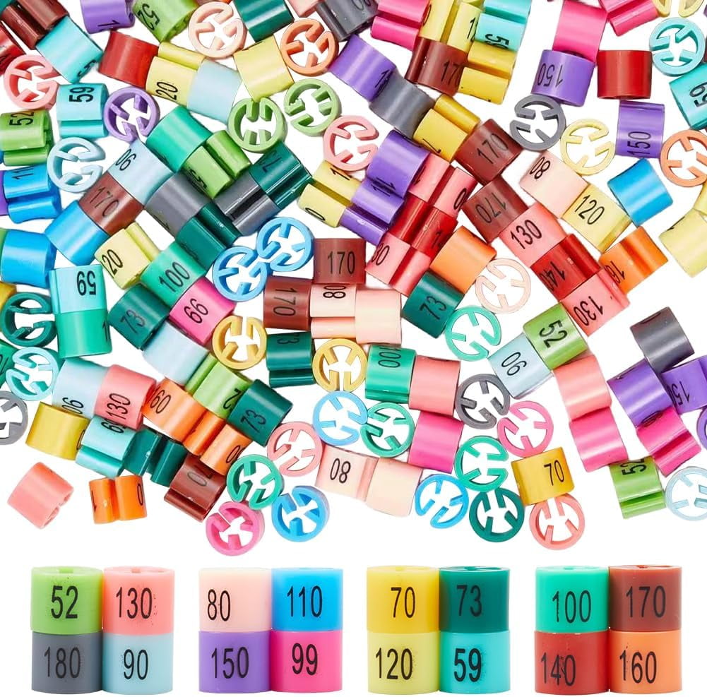 DIY 224Pcs 16 Colors Hanger Size Markers Color Tags Plastic Clothes ...