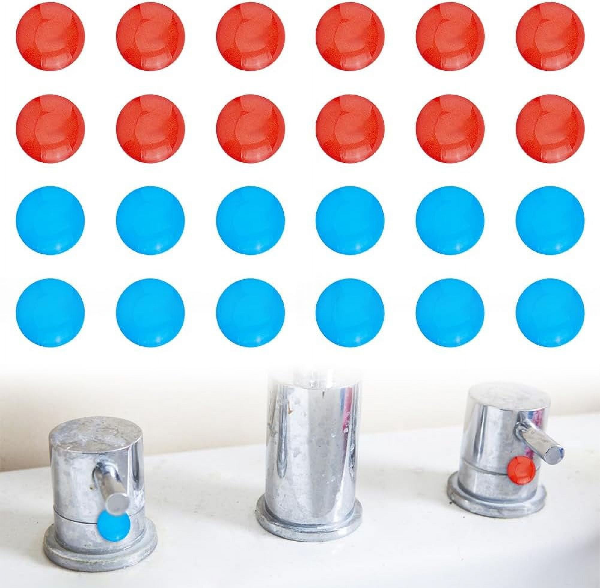 DIY 24Pcs 2 Colors Hot and Cold Water Stickers Epoxy Resin Hot Cold ...