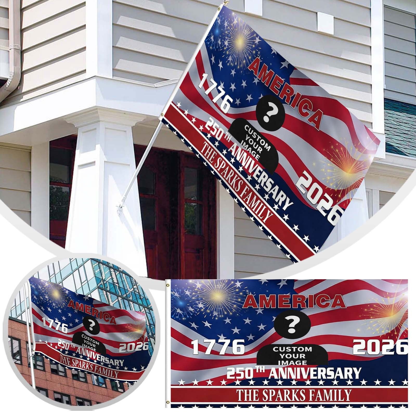 DIY 250th USA Independence Anniversary Flag - Personalized Patriotic ...