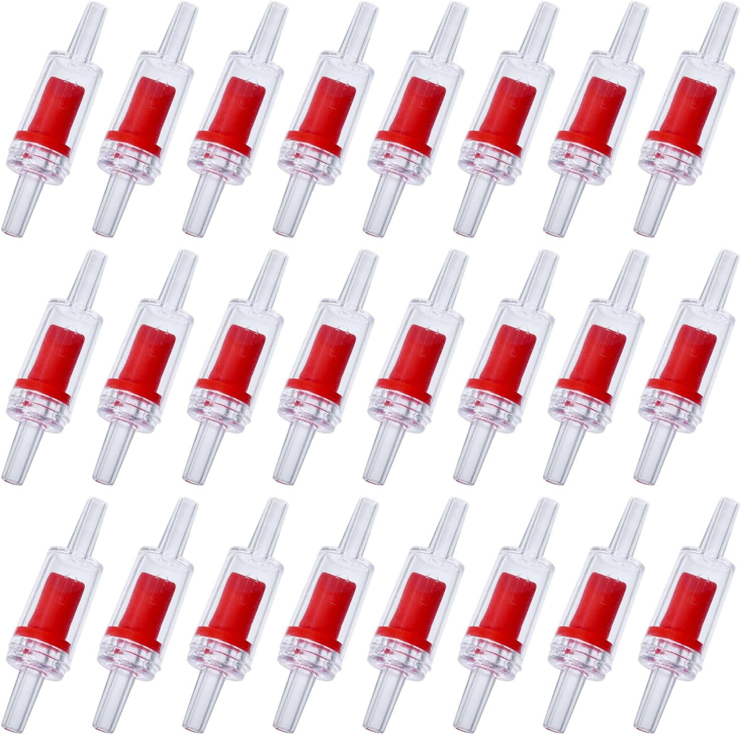 DIY 26Pcs Aquarium Check Valve Plastic Fish Tank Air Pump Valve Red One ...