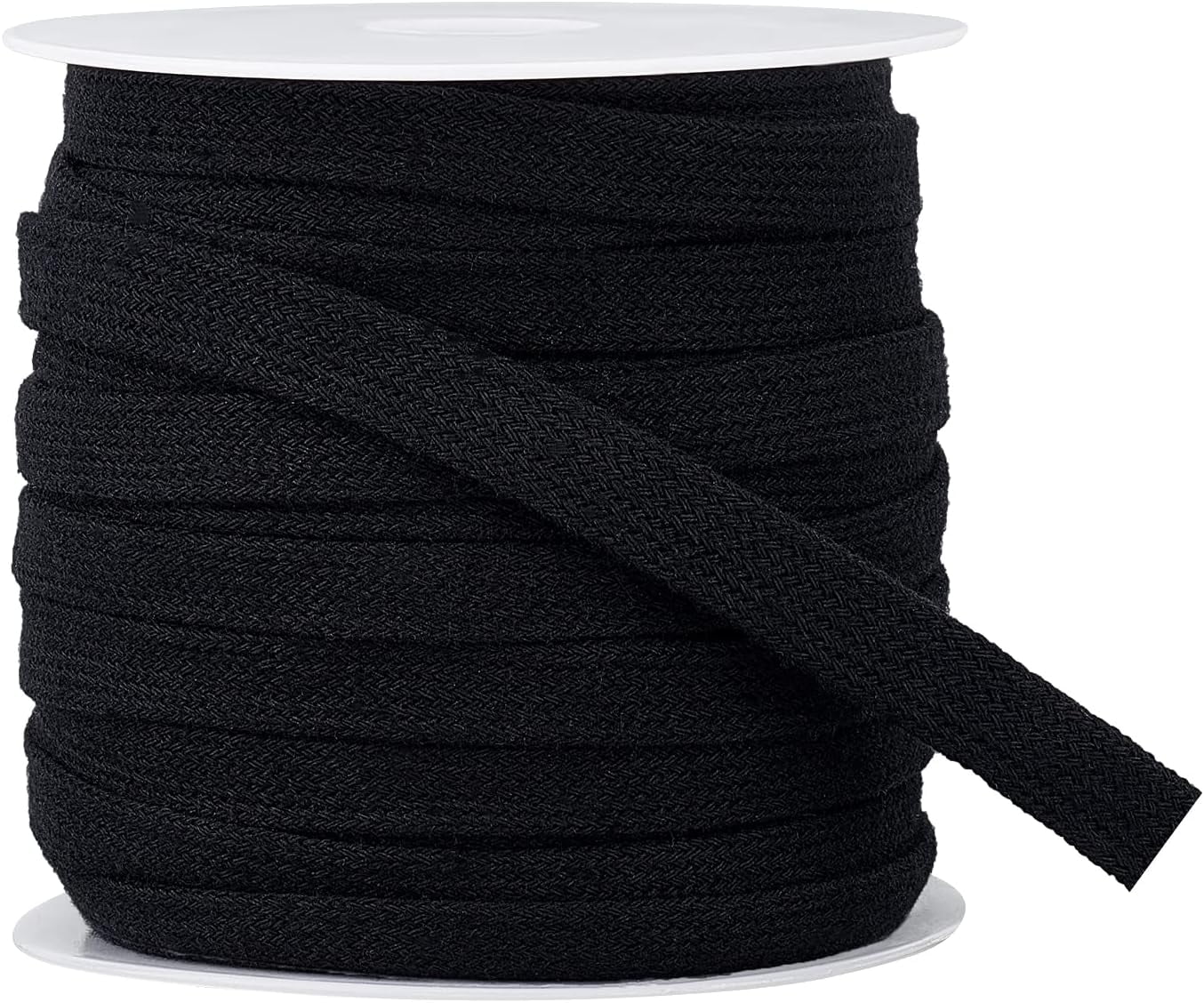 DIY 27 Yards Black Flat Replacement Cotton Cords Soft Drawstring Draw ...