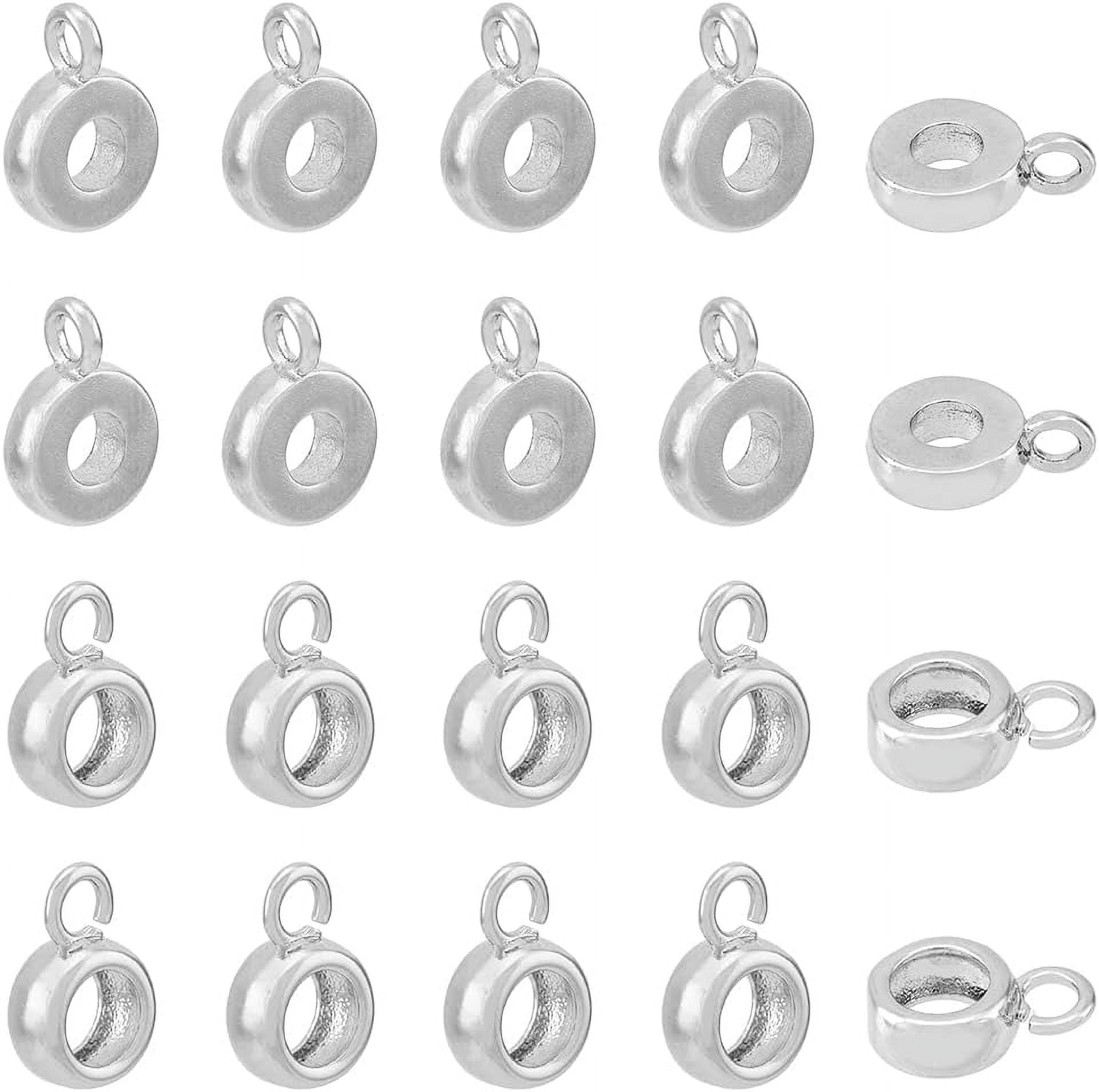 DIY 28Pcs 2 Styles Brass Tube Bails with Loop Carrier Hanger Links ...