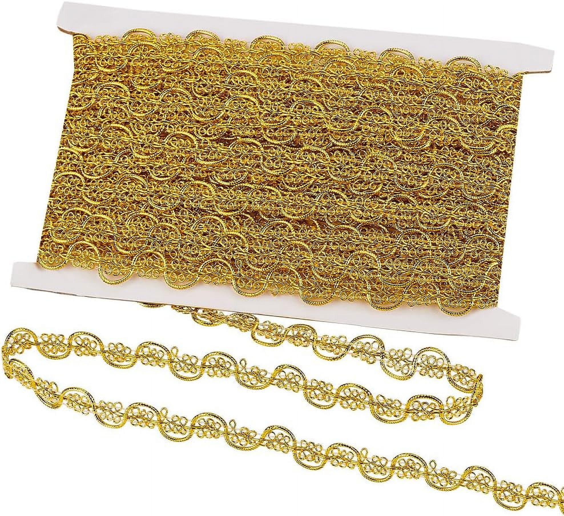 DIY 29 Yards Metallic Gimp Braid Lace Trim 5/8 inch(16mm) Lace Ribbon ...