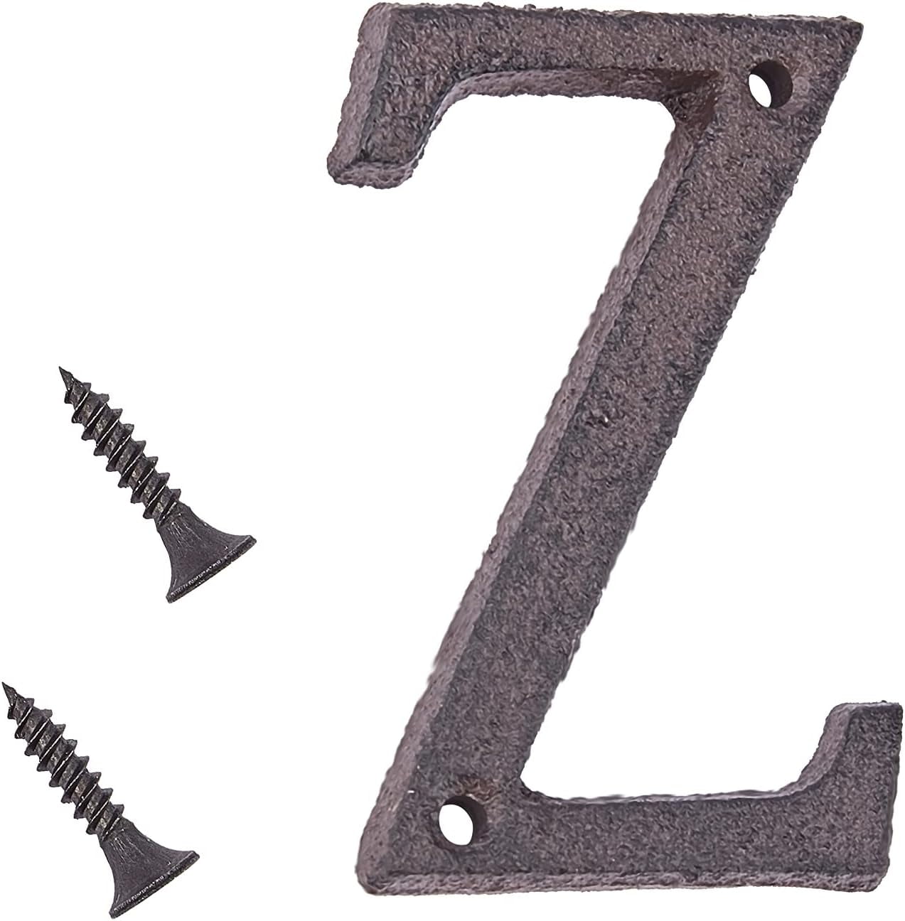 DIY 2PCS Cast Iron Door Letter 2.95 Inch Rustic Metal Home Address ...