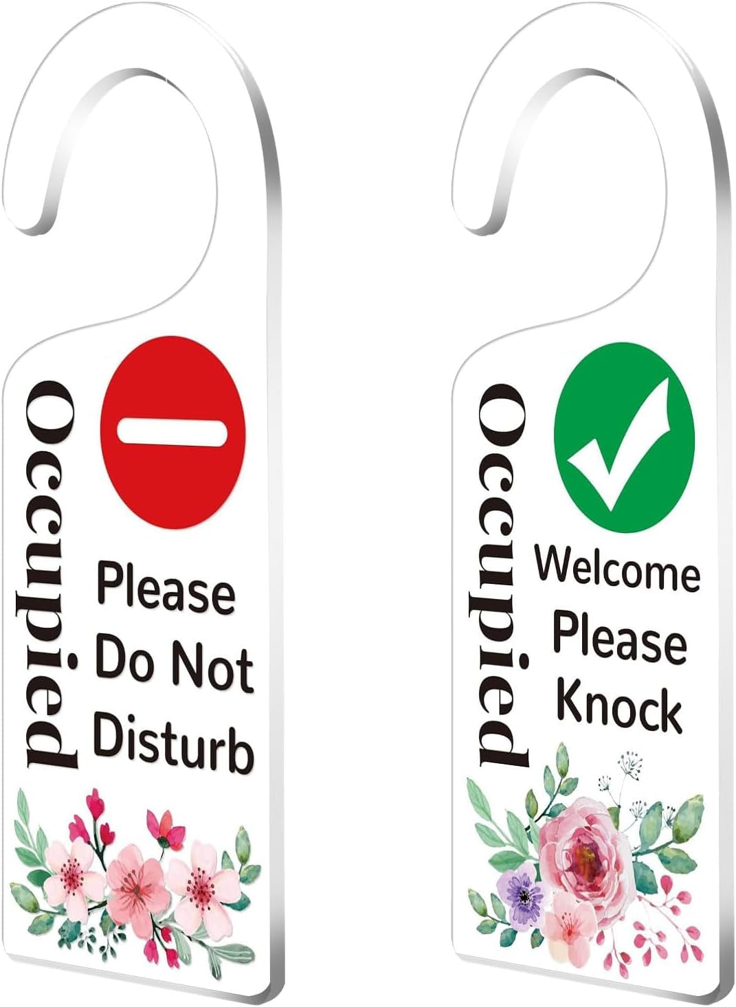 DIY 2Pack Please Do Not Disturb Door Hanger Sign Welcome Please Knock ...