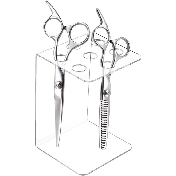 DIY 2Pcs Clear Acrylic Scissors Holder Rack Salon Shear Holder for ...