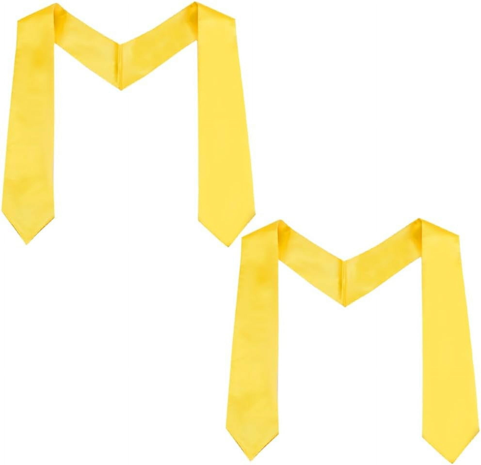 DIY 2Pcs GradClassical Plain Graduation Stole Class Classic End with ...