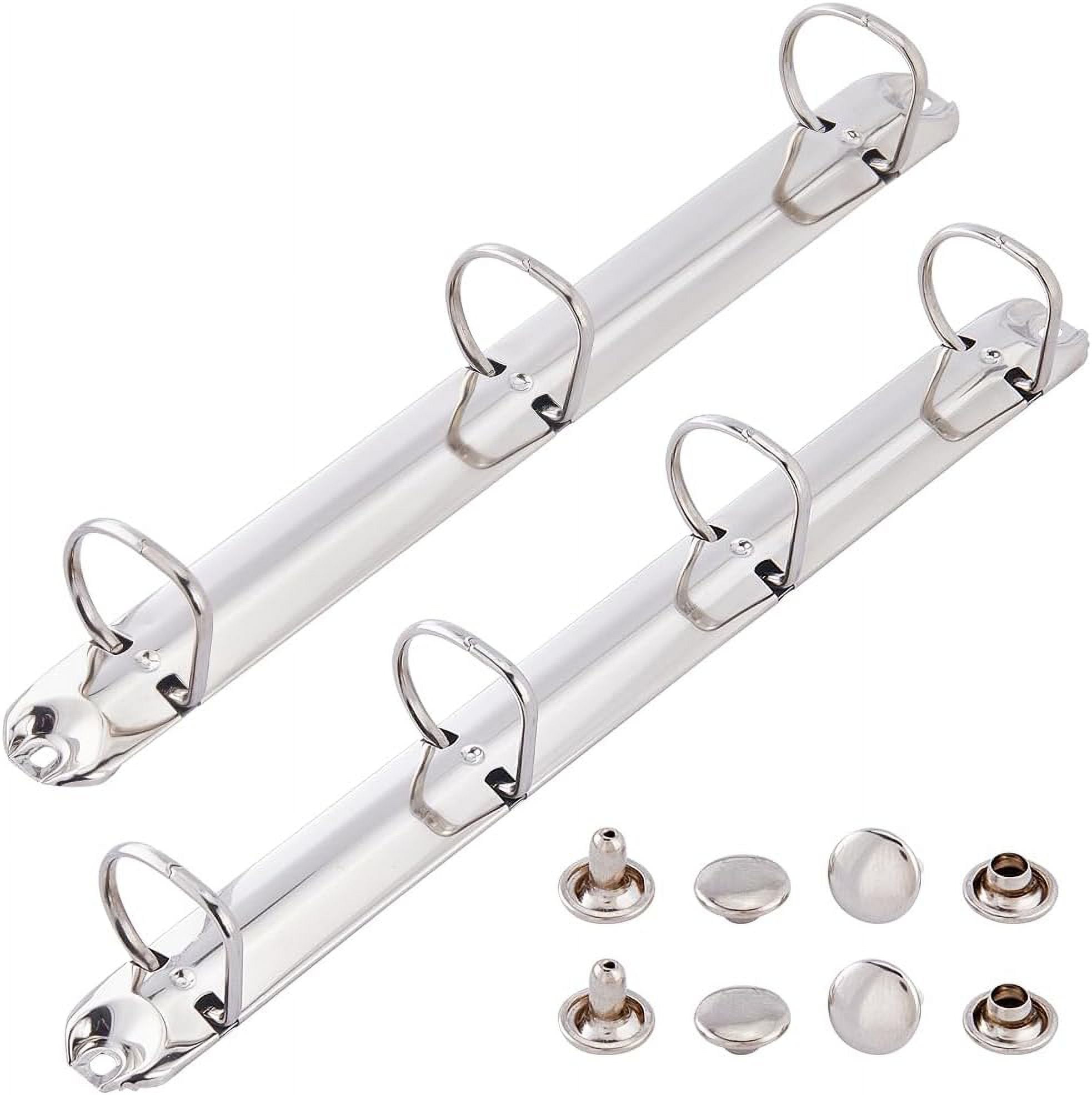 DIY 2Pcs Metal A4 Size 3-Ring 4-Ring Binder Mechanism Replacement Steel ...