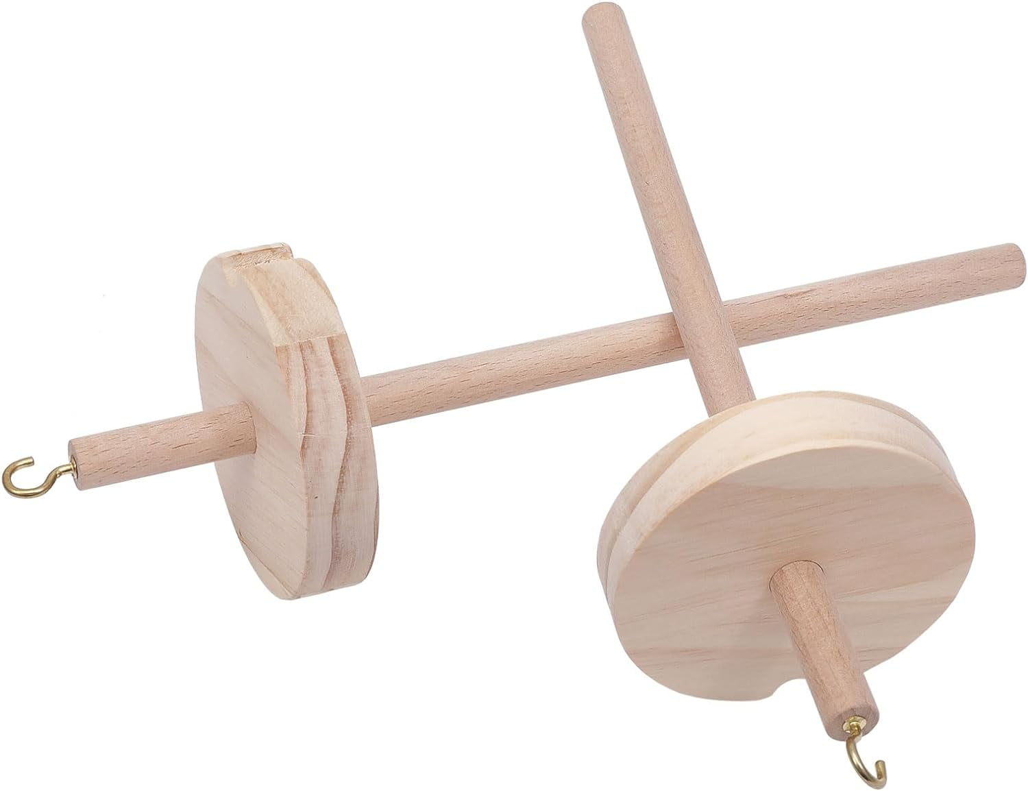 DIY 2Pcs Whorl Drop Spindle Yarn Spin Hand Carved Wooden Tool Wood Old ...