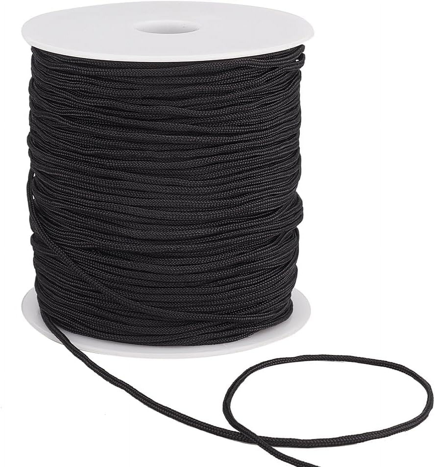 DIY 2mm Black Nylon String 100 Yards Wind Chimes Thread Chinese Knot Cord Nylon Beading String ...