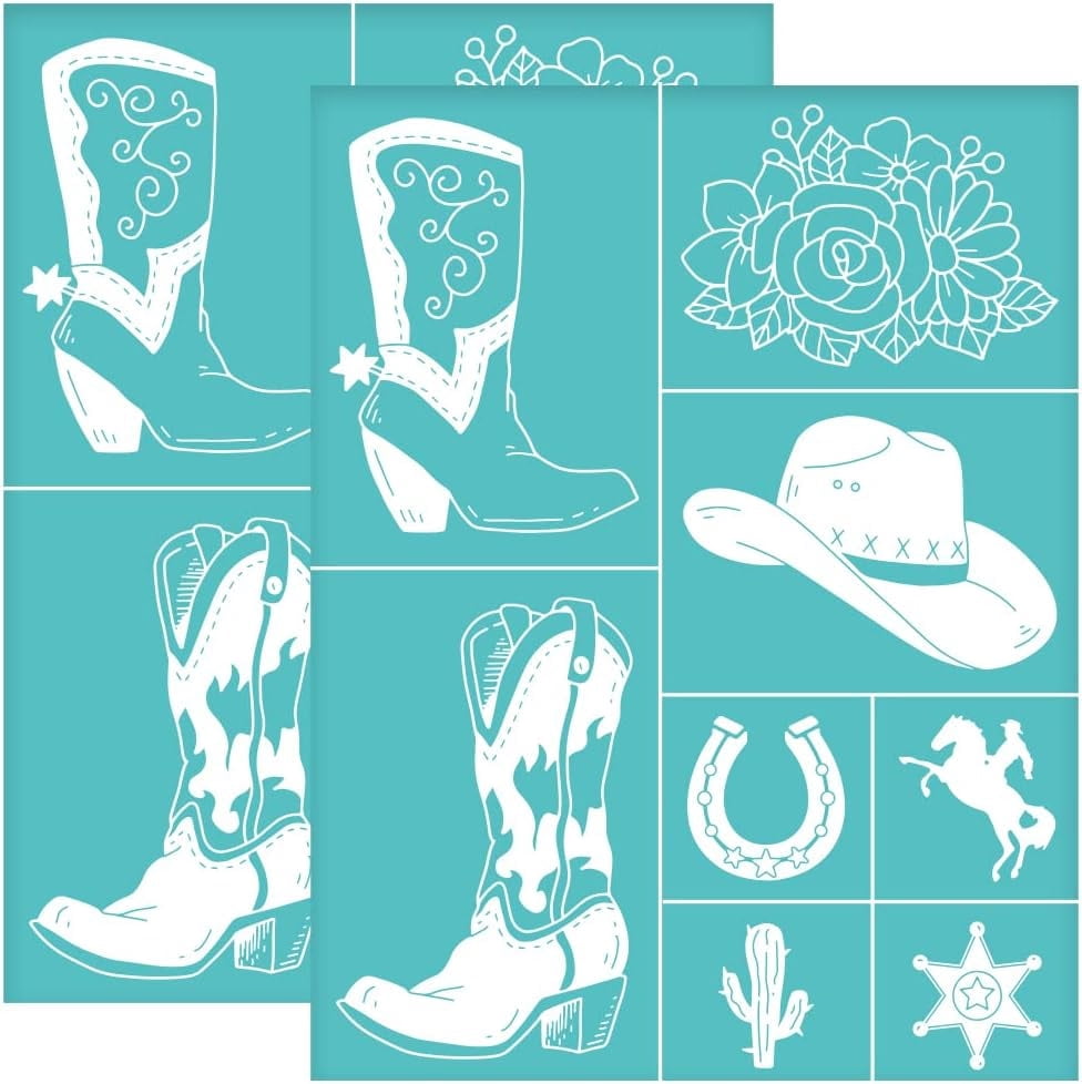 DIY 2pcs 8.6x11 Inch Self-Adhesive Silk Screen Printing Stencils ...