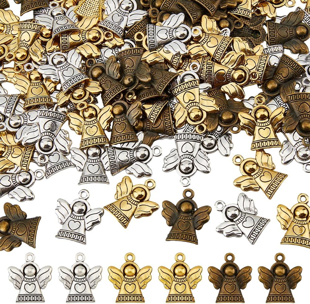 DIY 3 Colros Tibetan Angel Charms Alloy Charms Antique Bronze/Golden ...
