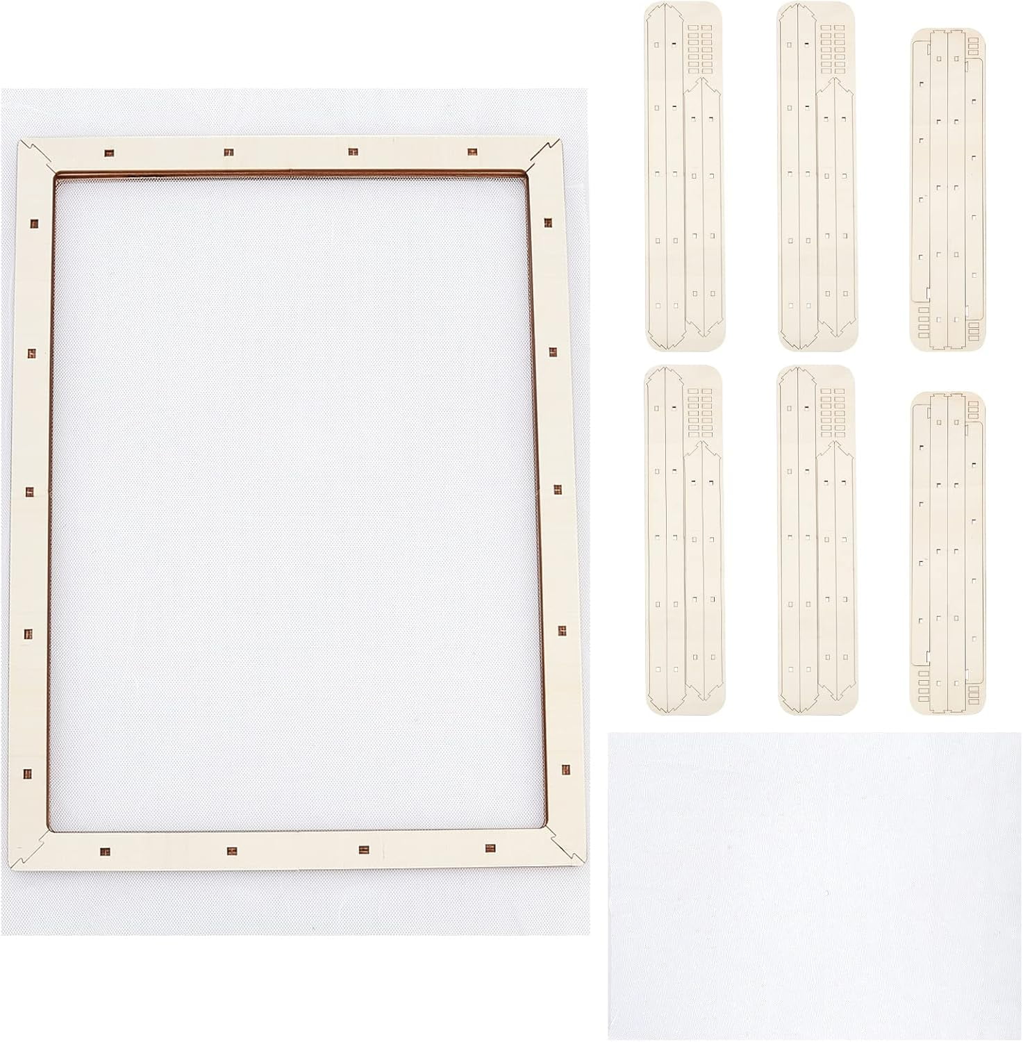 DIY 3 Sets Wooden Paper Making Mould 40x30cm Rectangle Wooden ...