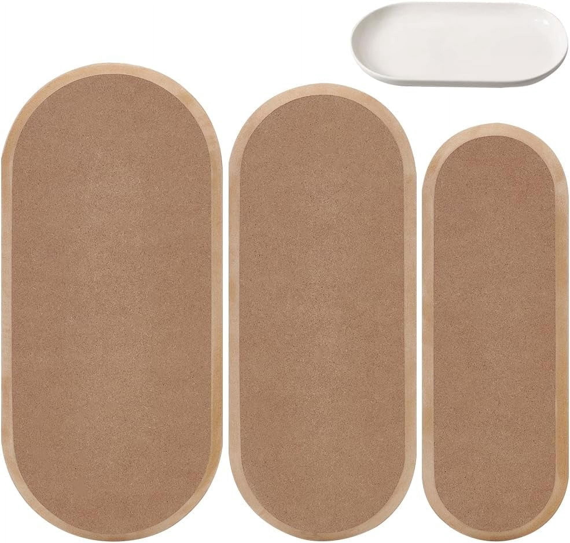 DIY 3 Sizes Oval Ceramic Molds for Clay (11.5x4/12.5x5/13.5x6.5) Wood ...