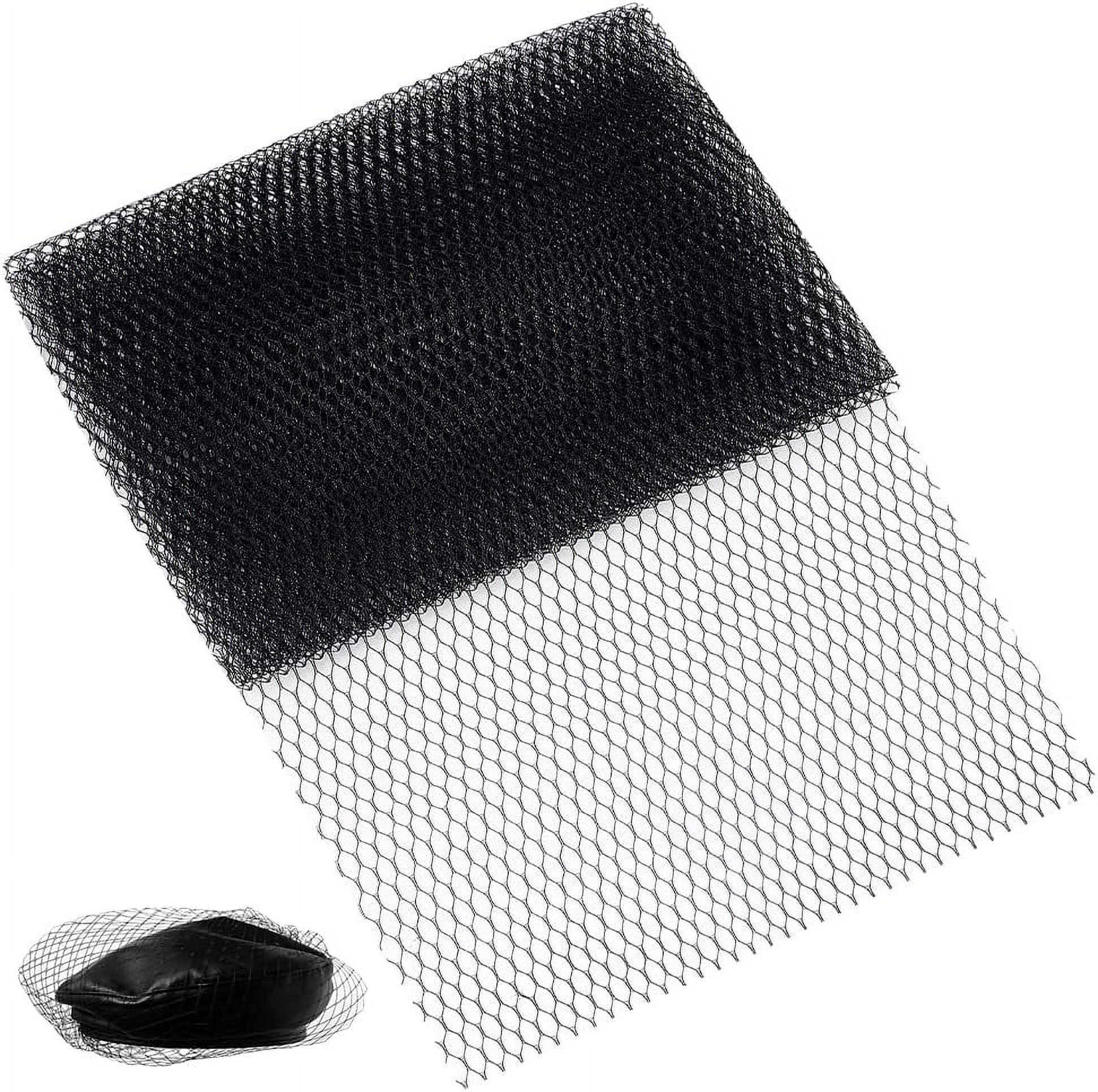 DIY 3 Yard Black Net Mesh Fabric 10 Inch Wide Nylon Bridal Veil Netting ...