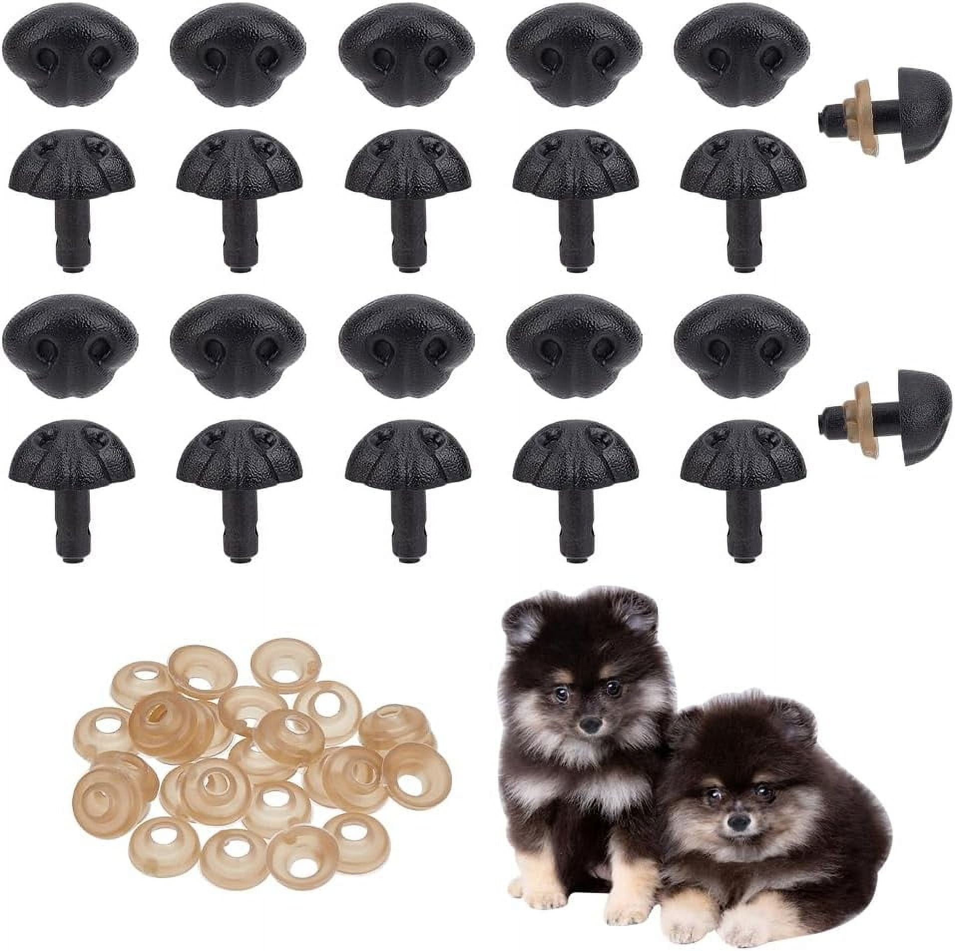 DIY 30 Pcs Crafting Noses 18mm Black Dog Safety Noses Doll Teddy Bear ...
