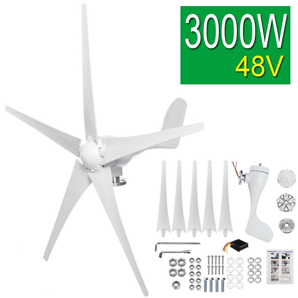 DIY 3000W Wind Turbine Generator MPPT Charger Controller Windmill Power ...