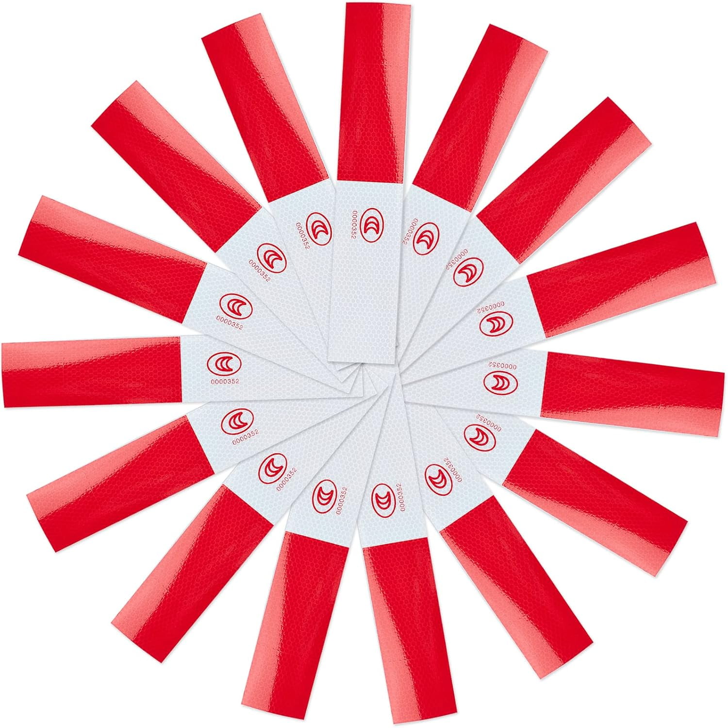 DIY 30Pcs Reflective Tape 1.97x10.91 Inch Self-Adhesive Conspicuity ...