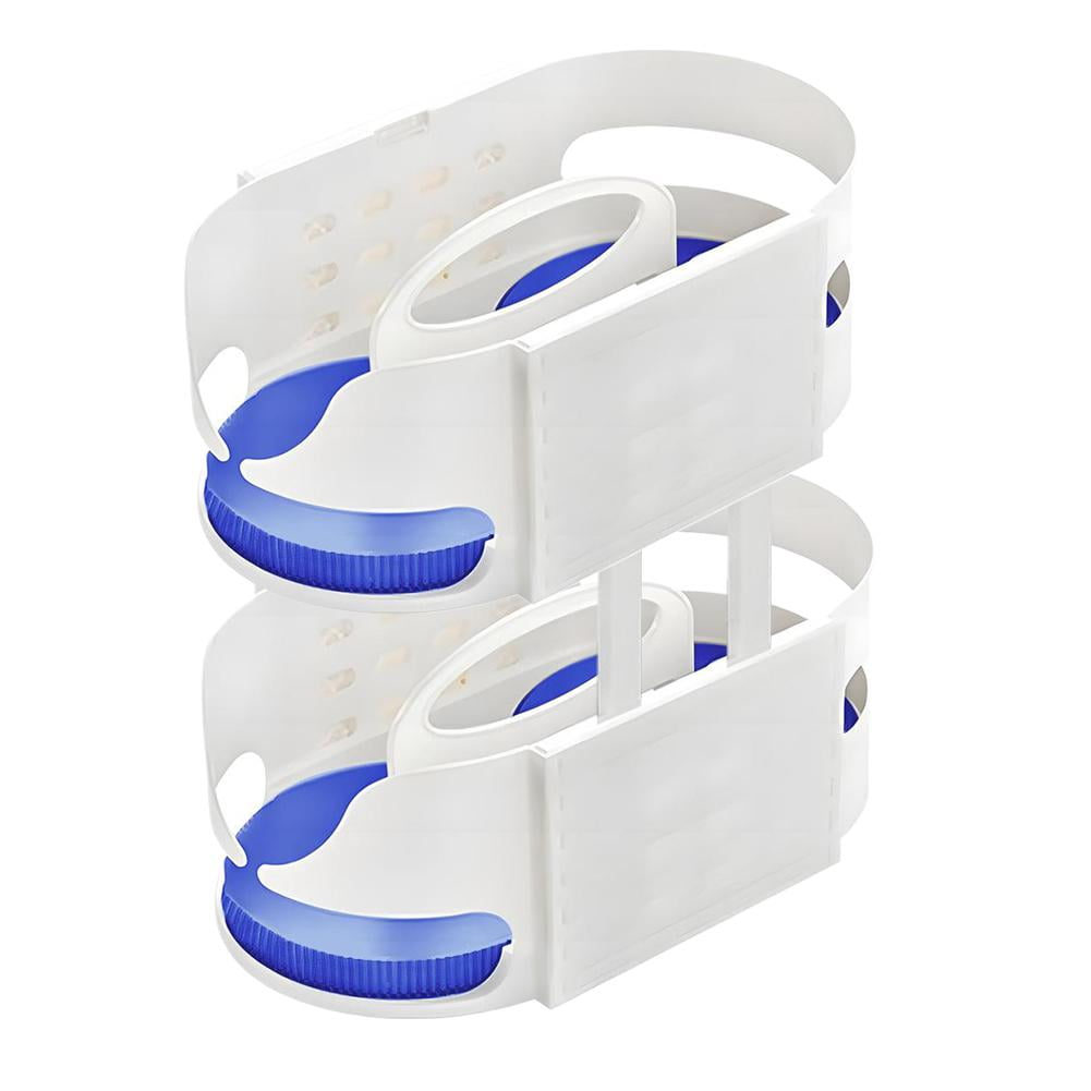 DIY 360 Rotate Fridge Condiment Storage Rack Lazy Organizer Corner ...