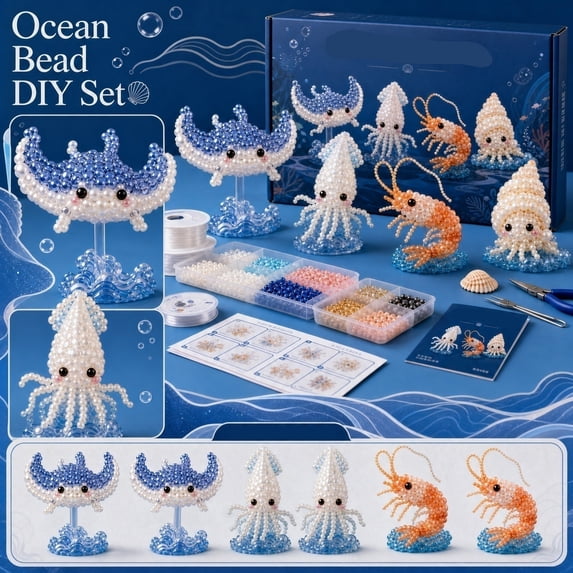 DIY 3D Beaded Animal Craft Kit – Beginner Friendly, 4 Styles, Complete ...
