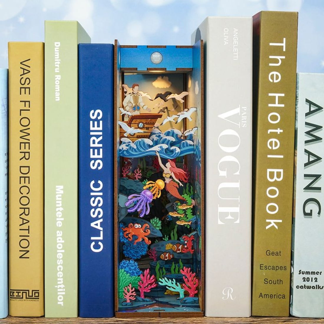 DIY 3D Book Nook Kit Mermaid Story 77pcs - Walmart.com