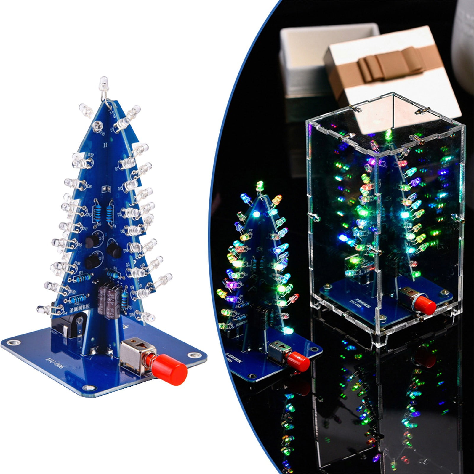 Diy Christmas Kit 3D Christmas Tree LED Light Kit - DIY Flashing ...