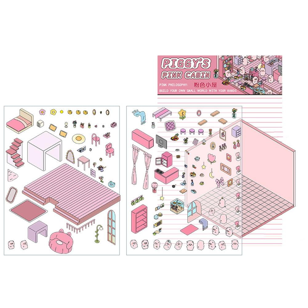 DIY 3D House Sticker with Tweezer, Fun DIY Stickers Scene Make Your Own ...