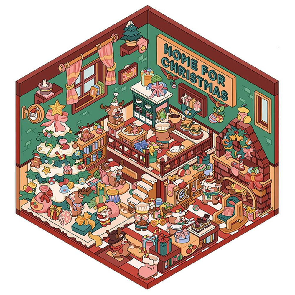 DIY 3D House Stickers,3D Sticker Scene,3D Miniature Scene Stickers,DIY ...