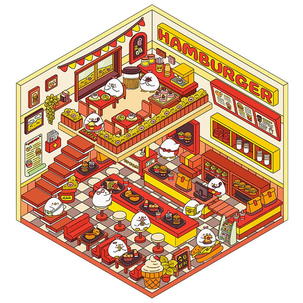 DIY 3D House Stickers,3D Sticker Scene,3D Miniature Scene Stickers,DIY ...