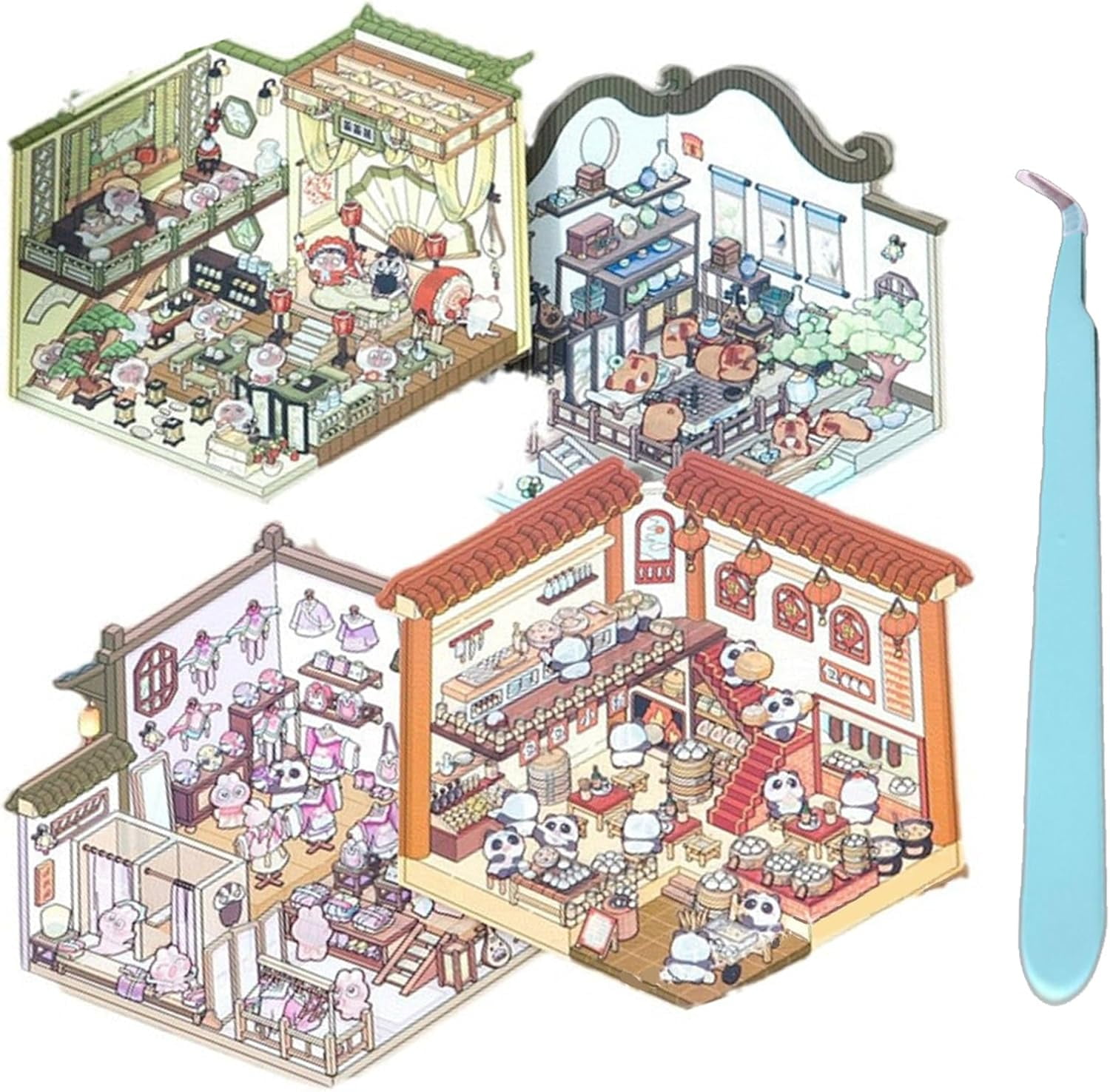 DIY 3D House Stickers Therapy for Adults Kids, Room Scene Stacking ...