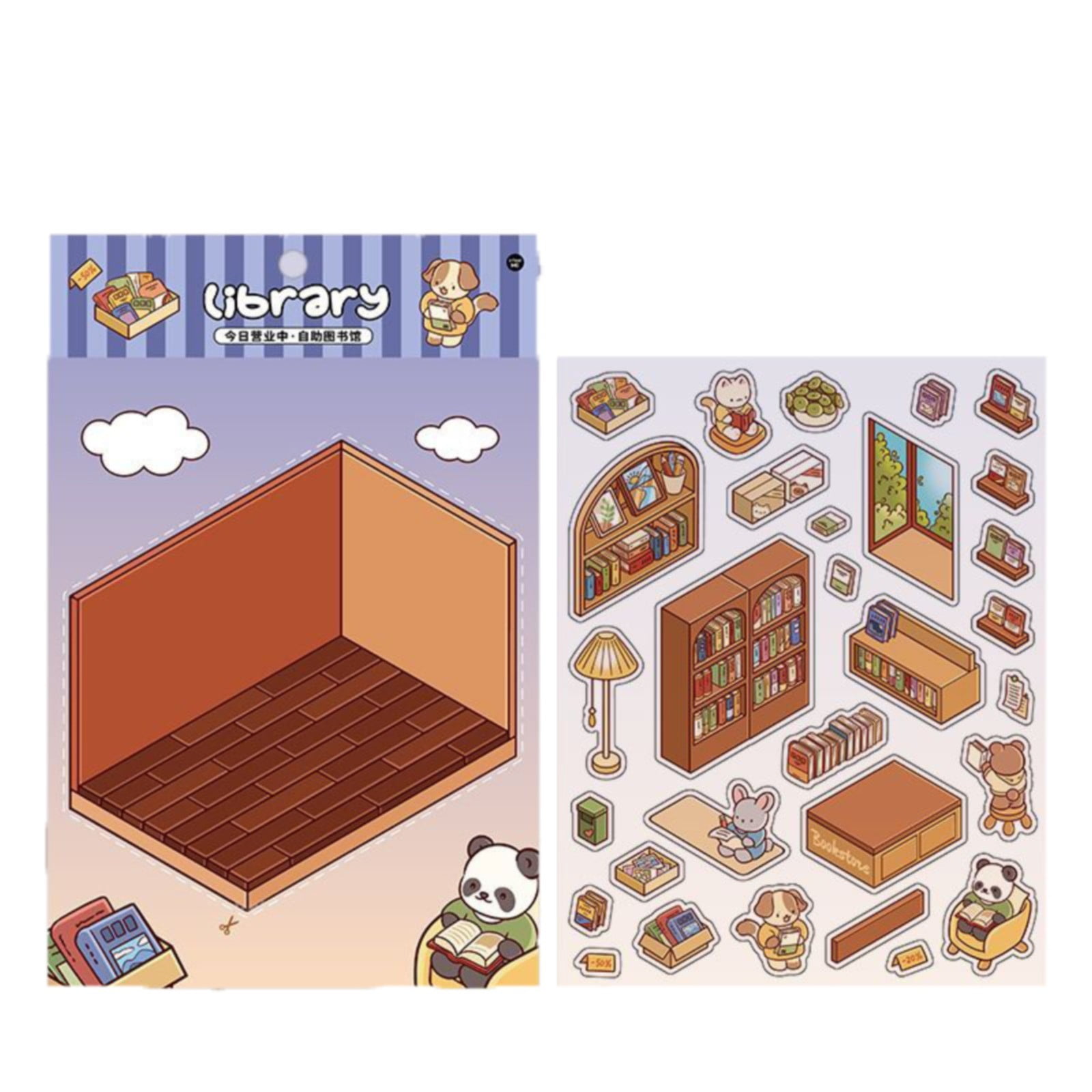 DIY 3D House Stickers DIY 3D Three Cabin Stickers Scene Make Your Own ...