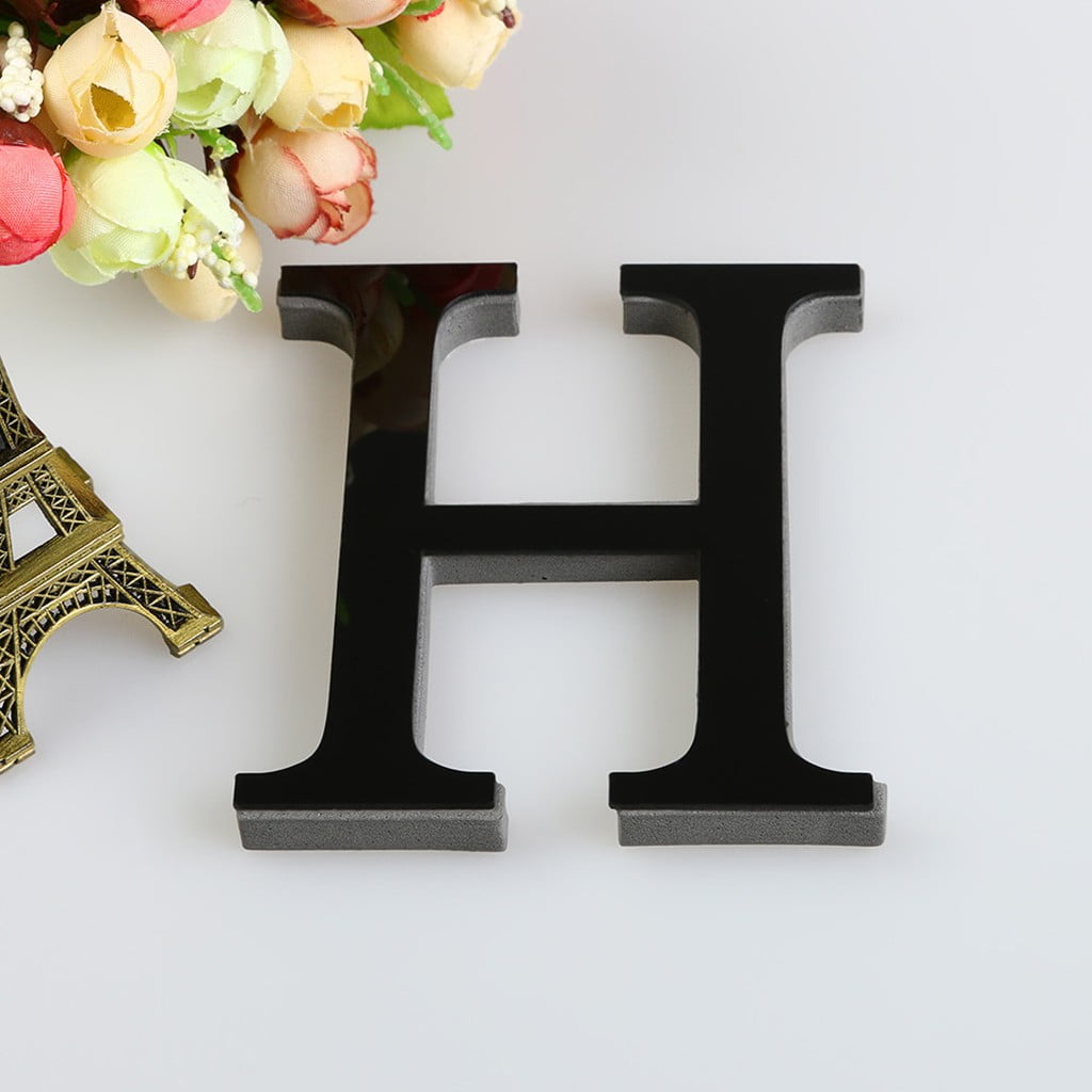 DIY 3D Mirror Acrylic Wall Stickers â 26 Letter Decals for Home, Office ...