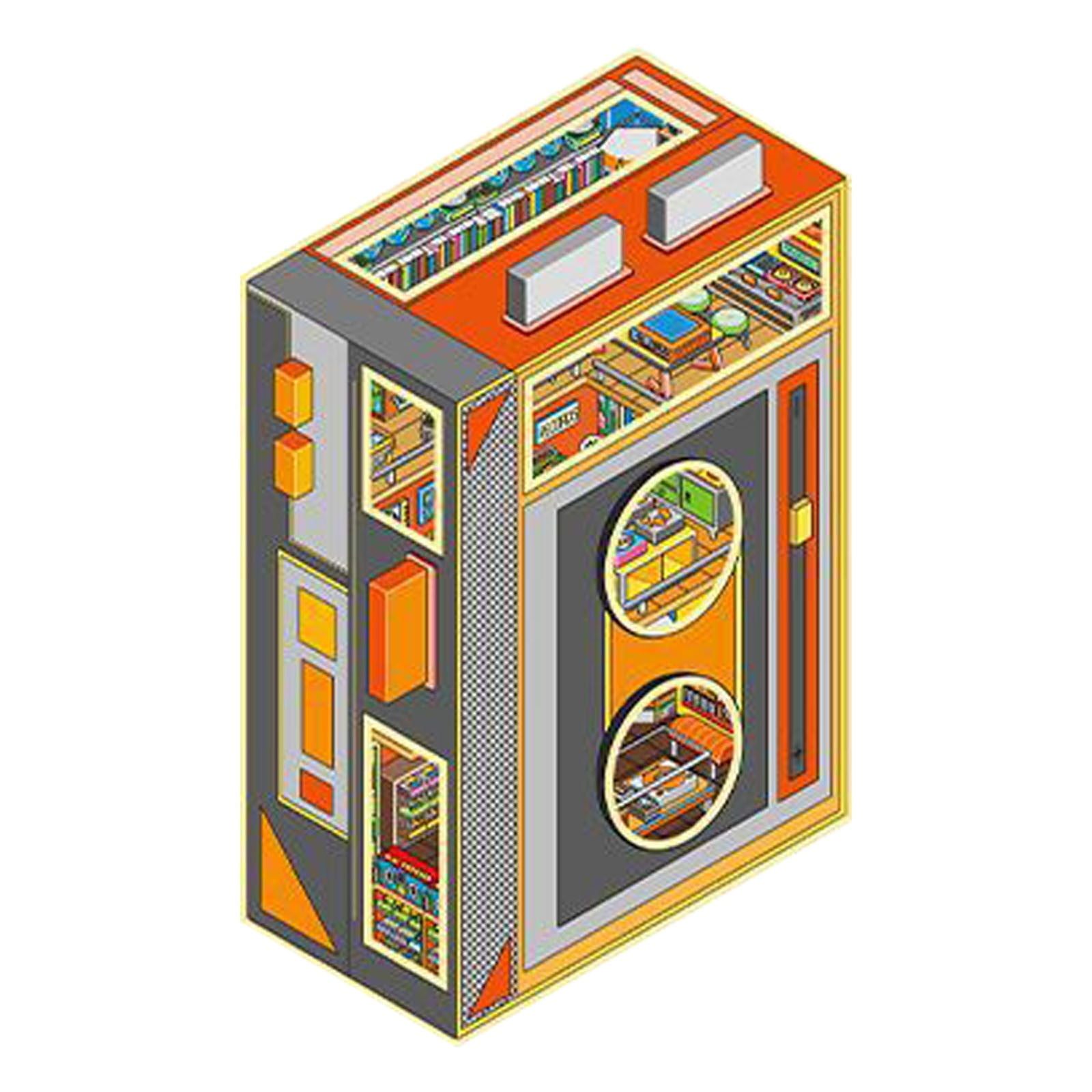 DIY 3D Sticker Scene, 8 Sets Fun DIY 3D House Stickers, Make Your Own ...