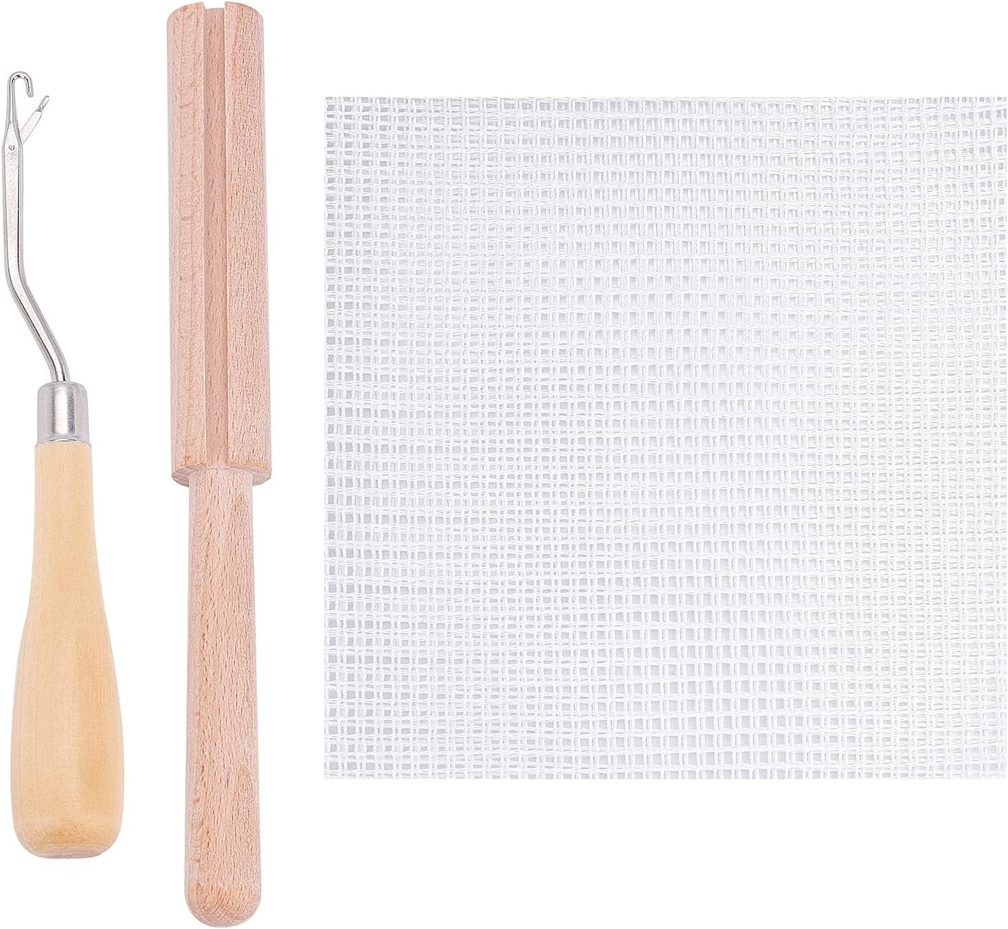 DIY 3PCS 20 Inch Mesh Latch Hook Tool Canvas Knitting Kit with Blank ...