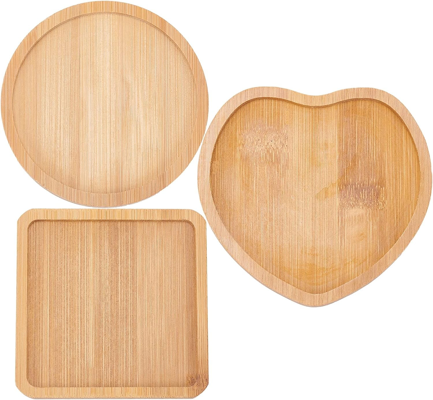 DIY 3Pcs Fillable Mosaic DIY Coasters Wooden Blank Base Trays Coaster ...