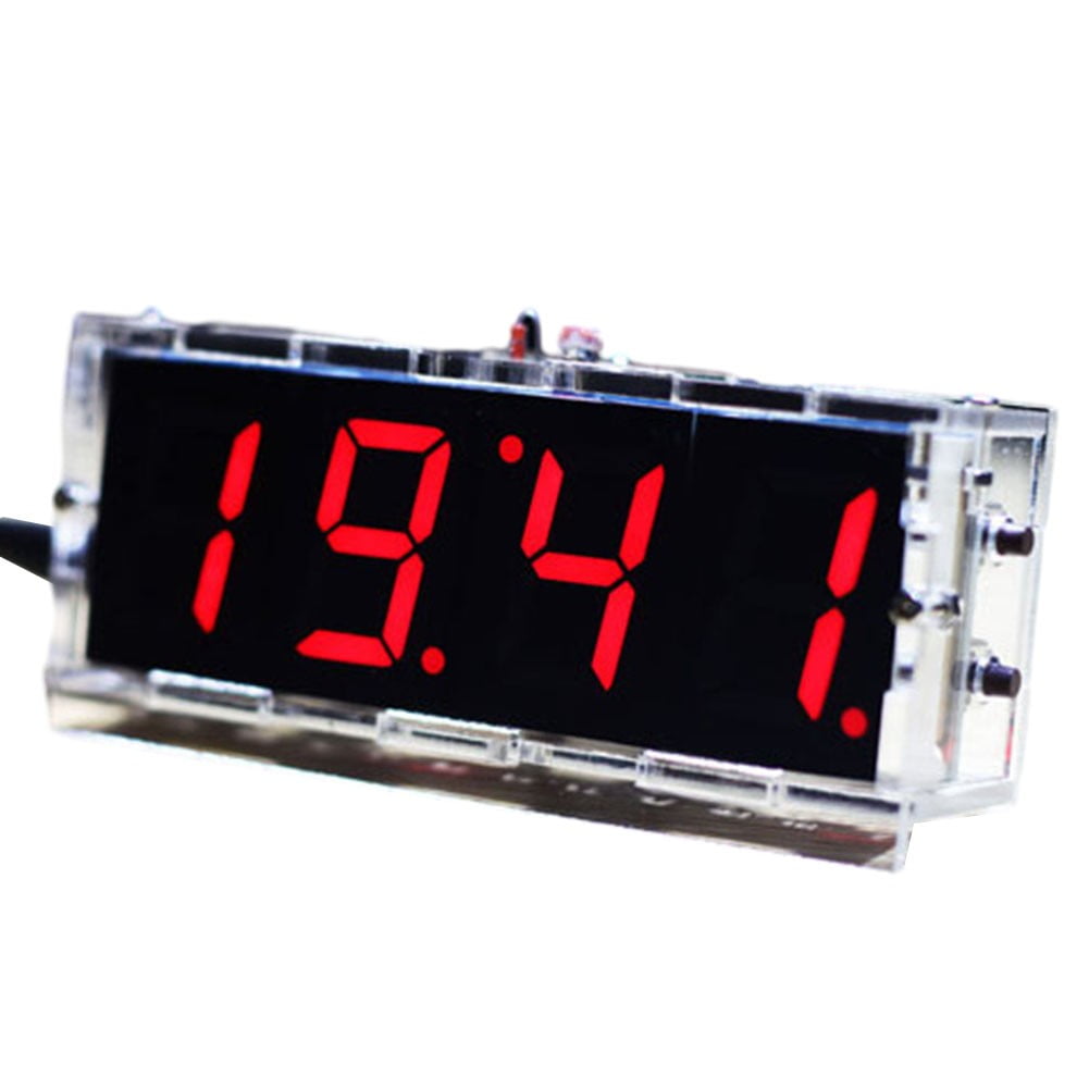 Diy 4 Digital Led Nixie Tube Clock Kit Display Time Electronic Clock Diy Parts Red