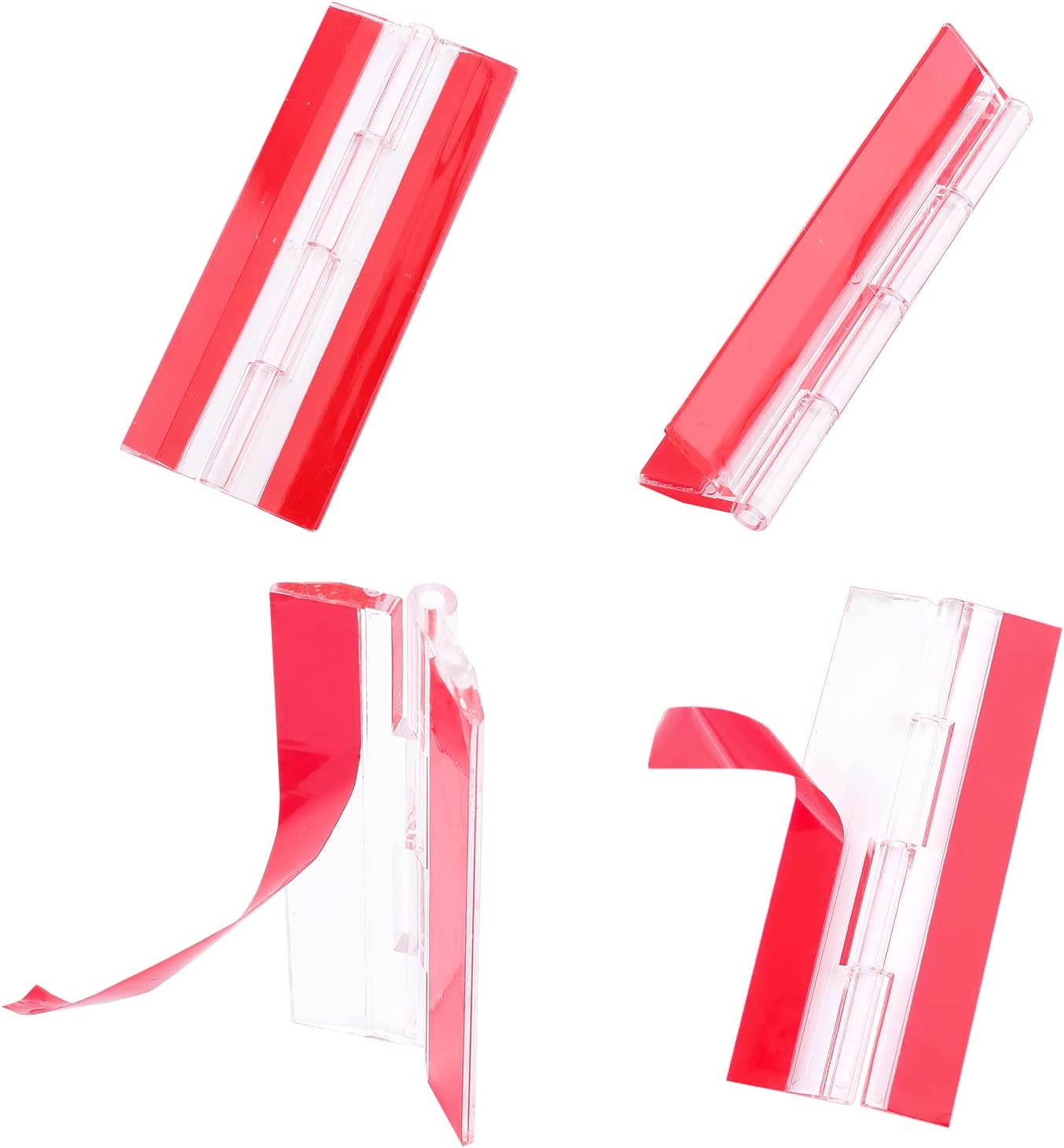 DIY 4 Pcs Acrylic Self Adhesive Hinges 3.94x1.65" Clear Acrylic Hinges ...