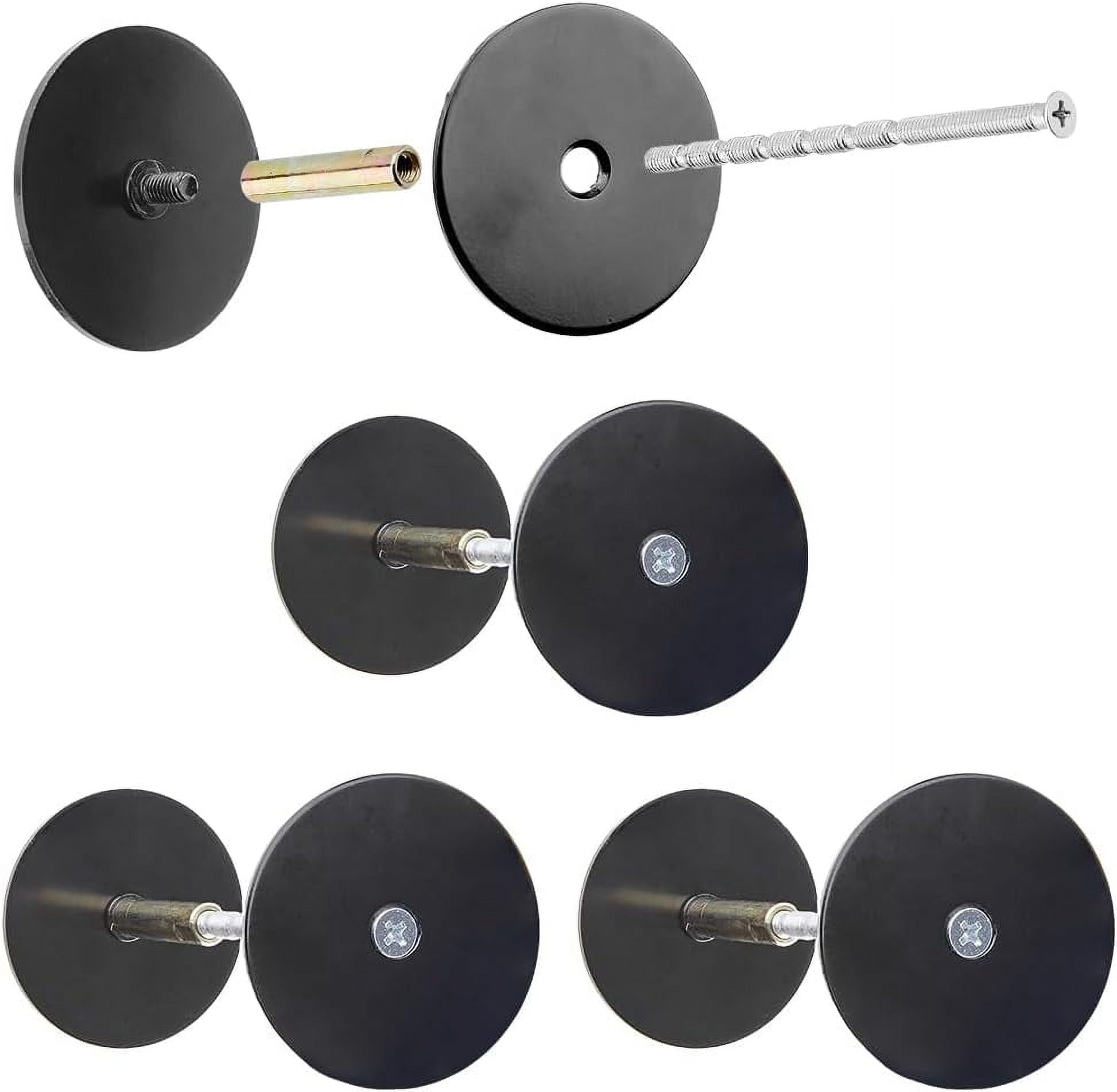 DIY 4 Sets Steel Door Hole Filler Plate Black Door Hole Cover Plate ...