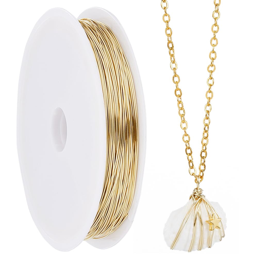 DIY 40M Real 14K Gold Plated Copper Wires 0.5mm 24 Gauge Copper Jewelry ...