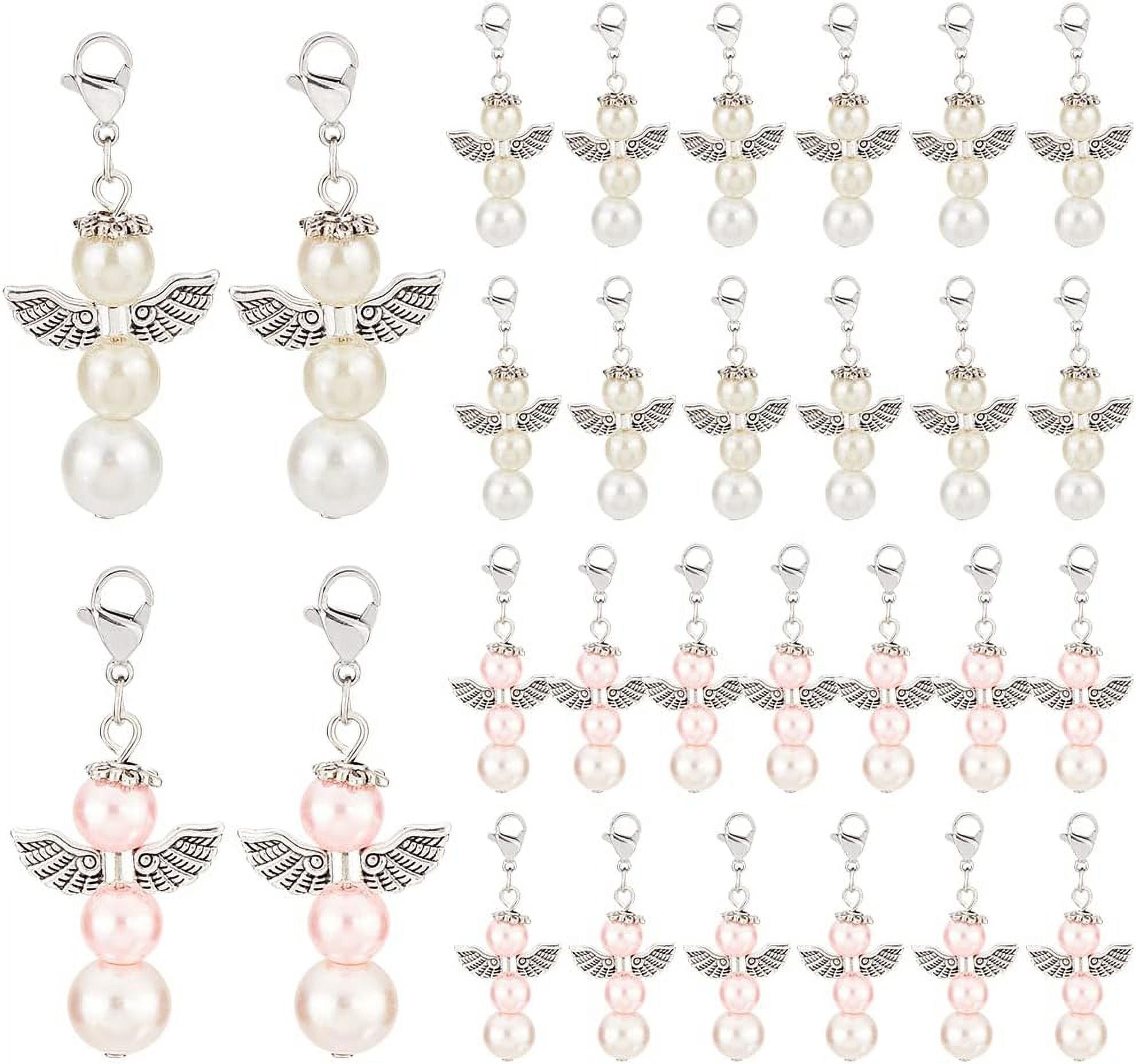 DIY 40Pcs Angel Wings Pendant 2 Colors Angel Charms Alloy Pendants ...