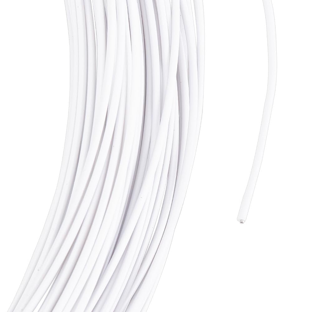 DIY 43.74 Yard 1.5mm White Floral Wires Metal Memory Wire Bendable ...