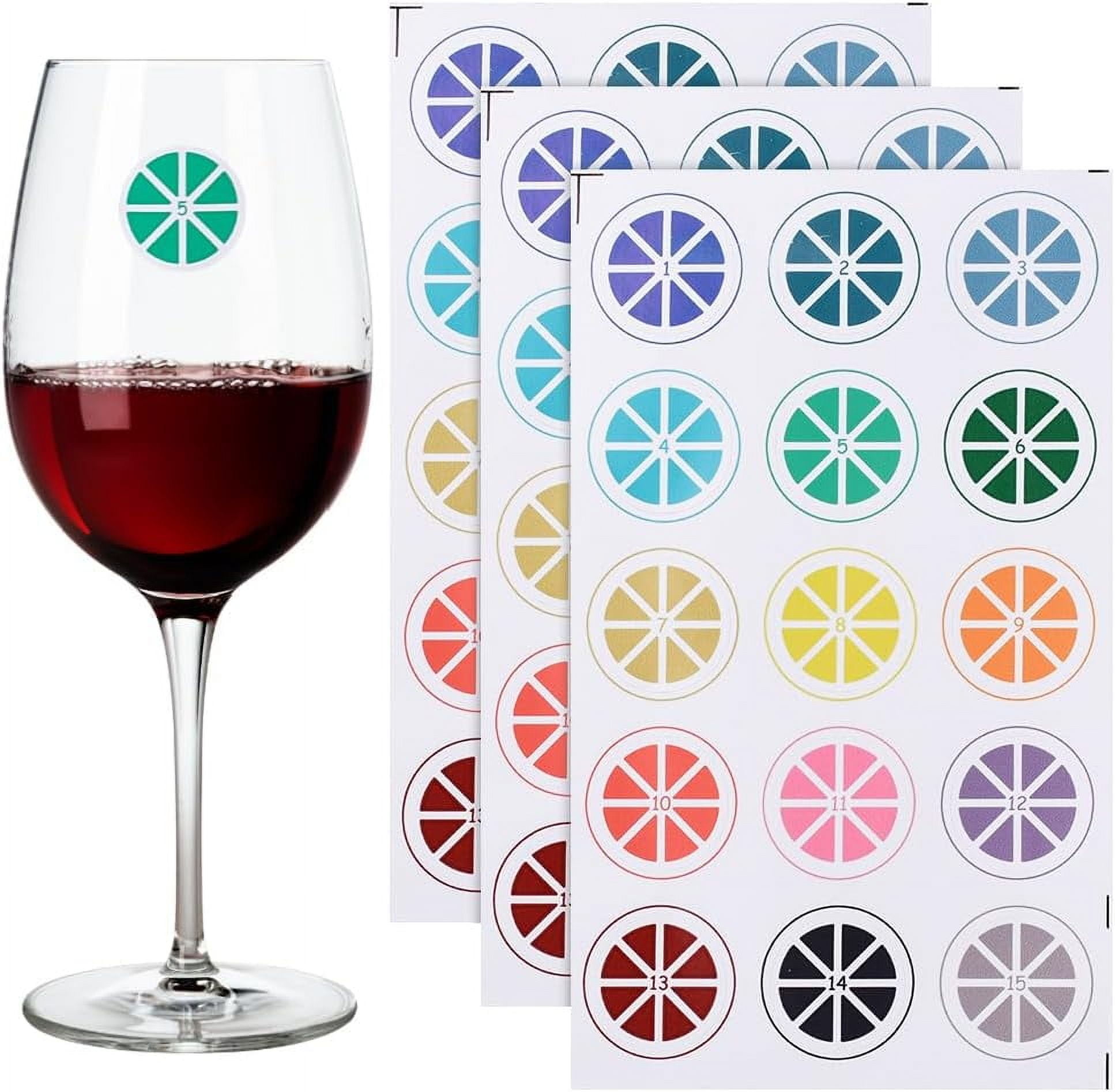 DIY 45Pcs 15 Colors Lemon Wine Glass Decals Summer Theme PVC Self ...